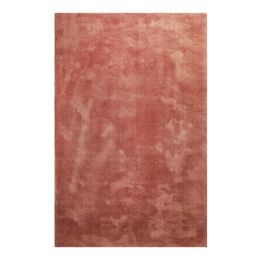 Teppich HOMIE LIVING, B:80cm H:20mm L:150cm, rot, Polyester, Wohnzimmer, Teppiche, "Sienna", Hochflor, Microfaser, uni, weich & kuschelig,