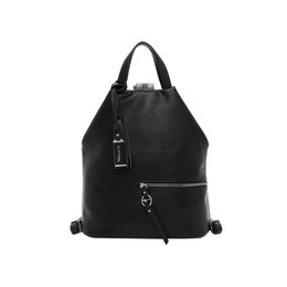 Tamaris Damen Rucksack "Rucksack TAS Nele", schwarz, Obermaterial: 60% Polyurethan PU. 40% Polyester PES., Rucks&auml;cke