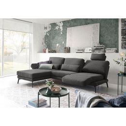 Ecksofa 3C CANDY, B:317cm H:87cm T:188cm, grau, 100% Polyester, Wohnzimmer, Sofas, "Kairo modernes Multifunktions-Sofa, bequem, L-Form", inklusive