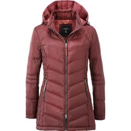 DEPROC Active Damen Steppmantel "AEMILIA LONG WOMEN", rot, Gr. 36, 100% Polyester, M&auml;ntel, auch in Gro&szlig;en Gr&ouml;&szlig;en erh&auml;ltlich