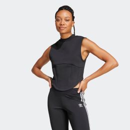 Damen Funktionsweste "STRUCTURED INTERLOCK PULLUNDER", schwarz, Gr. S, adidas originals, Obermaterial: 53% Baumwolle, 47% Polyester, Westen