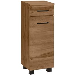 Unterschrank Welltime, B:30cm H:79cm T:27cm, braun, Holzwerkstoff, MDF, Badezimmer, Schr&auml;nke, "Trento, verschiedene Ausf&uuml;hrungen und Farben",