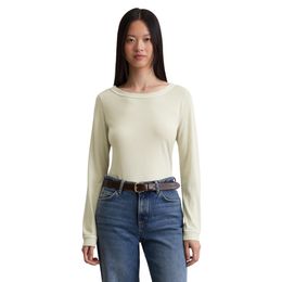 Marc O'Polo MARC O'POLO Damen Langarmshirt "aus Organic Cotton"light oat, Basic, Gr. M, unifarben, Obermaterial: 100% Baumwolle, Shirts