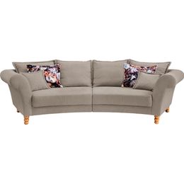Big-Sofa Home Affaire, B:350cm H:95cm T:110cm, braun, 100% Polyester, Sofas, "Tassilo geschwungene Formensprache, bequem, Mega Sofa, Breite 350cm"