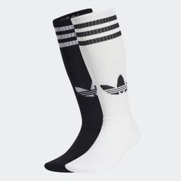 Herren Sportsocken "KNIESTR&Uuml;MPFE, 2 PAAR", adidas originals, Gr. M, schwarz-wei&szlig;, Obermaterial: 60% Baumwolle, 36% Polyester, 3% Elasthan, 1%