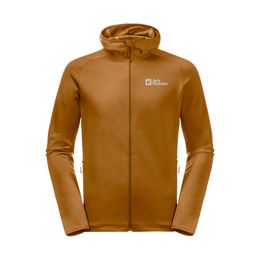 Jack Wolfskin Herren Fleecejacke "BAISELBERG HOODED FZ M", braun, Gr. L, Obermaterial: 95% Polyester, 5% sonstige Fasern. Futter: 100% Polyester,