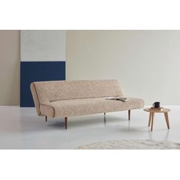 Schlafsofa, B:200cm H:81cm T:98cm, beige, INNOVATION LIVING , 100% Polyester, Jugendzimmer, Sofas, "Unfurl Bettsofa, super Strukturstoff, G&auml;stebett,