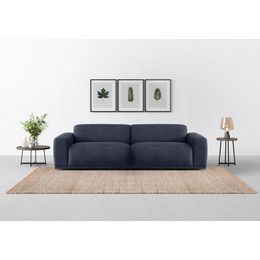 Big-Sofa Trendmanufaktur, B:254cm H:72cm T:107cm, blau, 100% Polyester, Sofas, "Braga, mit hochwertigem Kaltschaum, Megasofa, in Cord erh&auml;ltlich",