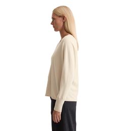 Marc O'Polo MARC O'POLO Damen Strickpullover "aus weichem Schurwolle-Viskose-Mix"light oat, Gr. M, unifarben, Obermaterial: 50% Schurwolle, 33% Viskose, 17%
