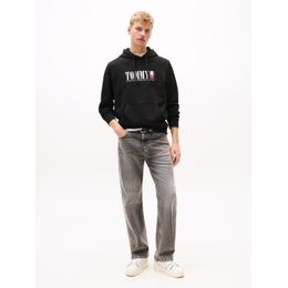 Tommy Jeans Herren Hoodie "TJM REG RWB DNA GRAPHIC HOODIE", schwarz, Gr. L, Sweatware, Obermaterial: 100% Baumwolle, Sweatshirts