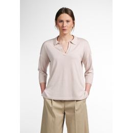 Eterna Damen Langarm-Poloshirt, beige, Gr. XXL, 70% Modal, 20% Polyamid, 10% Kaschmir, Shirts
