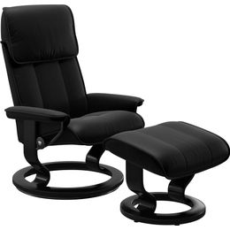 Fu&szlig;hocker stressless, B:55cm H:38cm T:39cm, schwarz, Leder BATICK: BATICK ist ein leicht korrigiertes, durchgef&auml;rbtes und genarbtes M&ouml;belleder, bei