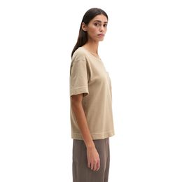Marc O'Polo MARC O'POLO Damen T-Shirt "mit aufgesetzter Satin-Tasche"earthy taupe, Gr. XS, unifarben, Obermaterial: 100% Baumwolle, Shirts
