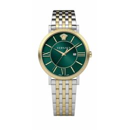 Versace Uhr Herren Gr&ouml;&szlig;e One Size gold / dunkelgr&uuml;n / silber