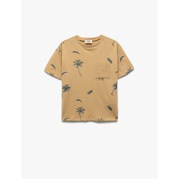 KOTON T-Shirt Jungen Gr&ouml;&szlig;e 146/152 camel / navy