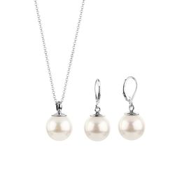 NENALINA Schmuckset Damen Gr&ouml;&szlig;e One Size silber / perlwei&szlig;