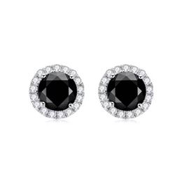 Rougemont Jewellery Ohrringe 'Moissanit Ohrstecker Black Magic' Damen Gr&ouml;&szlig;e One Size silber