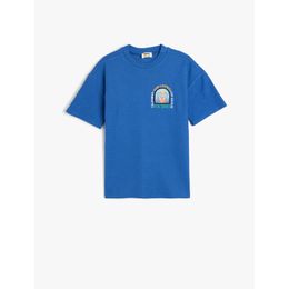 KOTON T-Shirt Jungen Gr&ouml;&szlig;e 146/152 blau / t&uuml;rkis / goldgelb / wei&szlig;