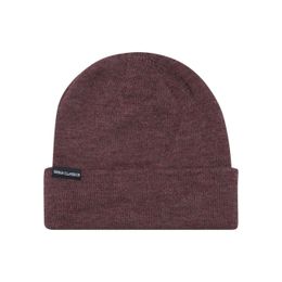 Urban Classics Damen Beanie "Urban Classics Unisex Basic Flap Beanie"burgundymelange, Kunstfaser, M&uuml;tzen