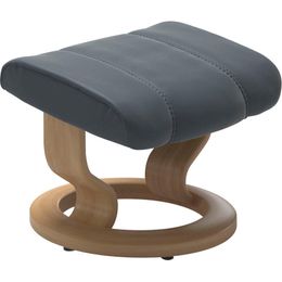 Fu&szlig;hocker stressless, B:54cm H:38cm T:39cm, blau, Leder BATICK: BATICK ist ein leicht korrigiertes, durchgef&auml;rbtes und genarbtes M&ouml;belleder, bei dem