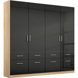 Dreht&uuml;renschrank Rauch, B:181cm H:197cm T:54cm, grau, Holzwerkstoff, Schr&auml;nke, "Kleiderschrank Schrank Garderobe Schlafzimmerschrank CELLE", in 4