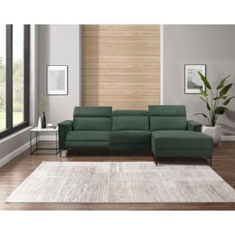 Ecksofa OTTO HOME, B:261cm H:97cm T:179cm, gr&uuml;n, Webstoff 100% Polyester, Wohnzimmer, Sofas, "LUND, L-Form, 261cm, man. o. elektr. Relaxfunktion (mit