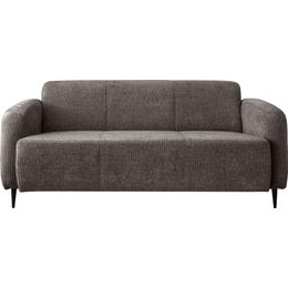 3-Sitzer Home Affaire, B:185cm H:76cm T:90cm, grau, 100% Polyester, Sofas, "Marone"