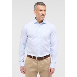Eterna Herren Langarmhemd "SLIM FIT", blau, Gr. 46, 100% Baumwolle, Hemden, NON IRON (b&uuml;gelfrei)