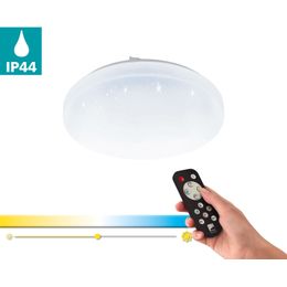 Eglo Deckenleuchte "FRANIA-A", 1, &Oslash; 30cm H: 5,5cm, 1 Stk., wei&szlig;, Wohnzimmer, Leuchten, wei&szlig; / inkl.1 x LED-Platine (19W) / dimmbar / Fernbedienung