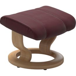 Fu&szlig;hocker stressless, B:54cm H:38cm T:39cm, rot, Leder BATICK: BATICK ist ein leicht korrigiertes, durchgef&auml;rbtes und genarbtes M&ouml;belleder, bei dem