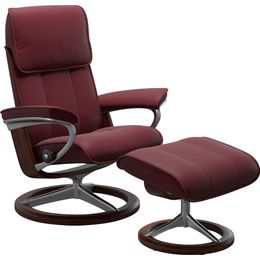 Relaxsessel stressless, B:84cm H:100cm T:73cm, rot, Leder BATICK: BATICK ist ein leicht korrigiertes, durchgef&auml;rbtes und genarbtes M&ouml;belleder, bei