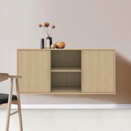 Sideboard, B:133cm H:61cm T:42cm, wei&szlig;, HAMMEL FURNITURE, Wohnzimmer, Sideboards, "Mistral, Hochwertig Schrank, h&auml;ngend/stehend montierbar", mit zwei