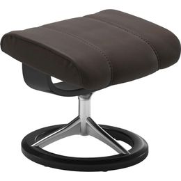Fu&szlig;hocker stressless, B:54cm H:41cm T:39cm, braun, Leder BATICK: BATICK ist ein leicht korrigiertes, durchgef&auml;rbtes und genarbtes M&ouml;belleder, bei dem