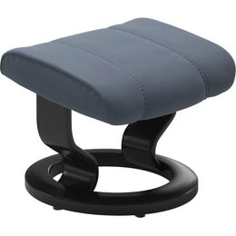 Fu&szlig;hocker stressless, B:54cm H:38cm T:39cm, blau, Leder BATICK: BATICK ist ein leicht korrigiertes, durchgef&auml;rbtes und genarbtes M&ouml;belleder, bei dem