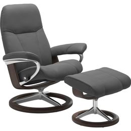 Relaxsessel stressless, B:82cm H:102cm T:72cm, grau, Leder BATICK: BATICK ist ein leicht korrigiertes, durchgef&auml;rbtes und genarbtes M&ouml;belleder, bei
