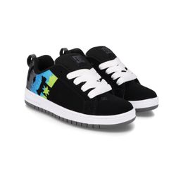 DC Shoes Damen Sneaker "Court Graffik", Gr. 13,5schwarz, multi, wei&szlig;, Obermaterial:Obermaterial: Leder / Futter: Textil / Au&szlig;ensohle: Gummi;, Schuhe