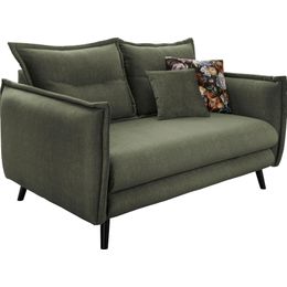 2-Sitzer Home Affaire, B:162cm H:97cm T:110cm, gr&uuml;n, 100% Polyester;Wendekissen: 100% Polyester, Sofas, "Lazio", inklusive 1 Stk. Wende- und 1 Stk.