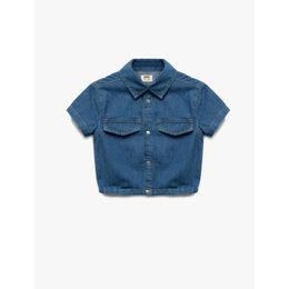 KOTON Bluse M&auml;dchen Gr&ouml;&szlig;e 146/152 blue denim