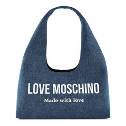 Love Moschino Schultertasche 'Denim Signature' Damen Gr&ouml;&szlig;e One Size blau