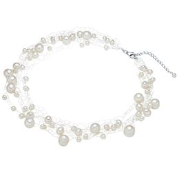 Valero Pearls Kette Damen Gr&ouml;&szlig;e One Size silber / perlwei&szlig;