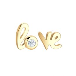 Elli DIAMONDS Ohrringe 'Love' Damen Gr&ouml;&szlig;e One Size gold / wei&szlig;