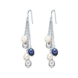 Valero Pearls Ohrringe Damen Gr&ouml;&szlig;e One Size royalblau / silber / perlwei&szlig;