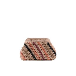 MANGO TEEN Clutch 'Ziggy' Damen Gr&ouml;&szlig;e one size sand / brombeer / pfirsich / schwarz