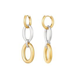 La Moda Me Ohrringe 'Chain' Damen Gr&ouml;&szlig;e 2 x 4.5 cm gold