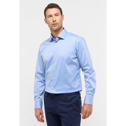 Eterna Herren Langarmhemd "MODERN FIT", blau, Gr. 48, Twill, 100% cotton, Hemden, NON IRON (b&uuml;gelfrei)