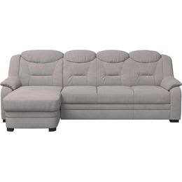 Ecksofa COTTA, B:262cm H:99cm T:162cm, silber, 100% Polyester, Wohnzimmer, Sofas, "Marcus L-Form", wahlweise mit Bettfunktion