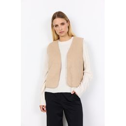 soyaconcept Damen Cordweste "SC-BINDI 17"sand, Gr. XXL, unifarben, Cord, Obermaterial: 90% Polyester, 10% Polyacryl, Westen