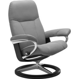 Relaxsessel stressless, B:82cm H:102cm T:72cm, grau, Leder BATICK: BATICK ist ein leicht korrigiertes, durchgef&auml;rbtes und genarbtes M&ouml;belleder, bei