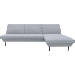 Ecksofa, B:274cm H:92cm T:168cm, blau, LOOKS by Wolfgang Joop, 100% Polyester, Wohnzimmer, Sofas, "LOOKS IX L-Form", Quersteppung, ohne Armlehnen