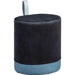 Hocker Inter Link, B:38cm H:43cm T:32,5cm, schwarz, Samtvelours;100% Polyester, Wohnzimmer, Hocker, "Osane Sitzhocker mit Tragegriff, Polyester &